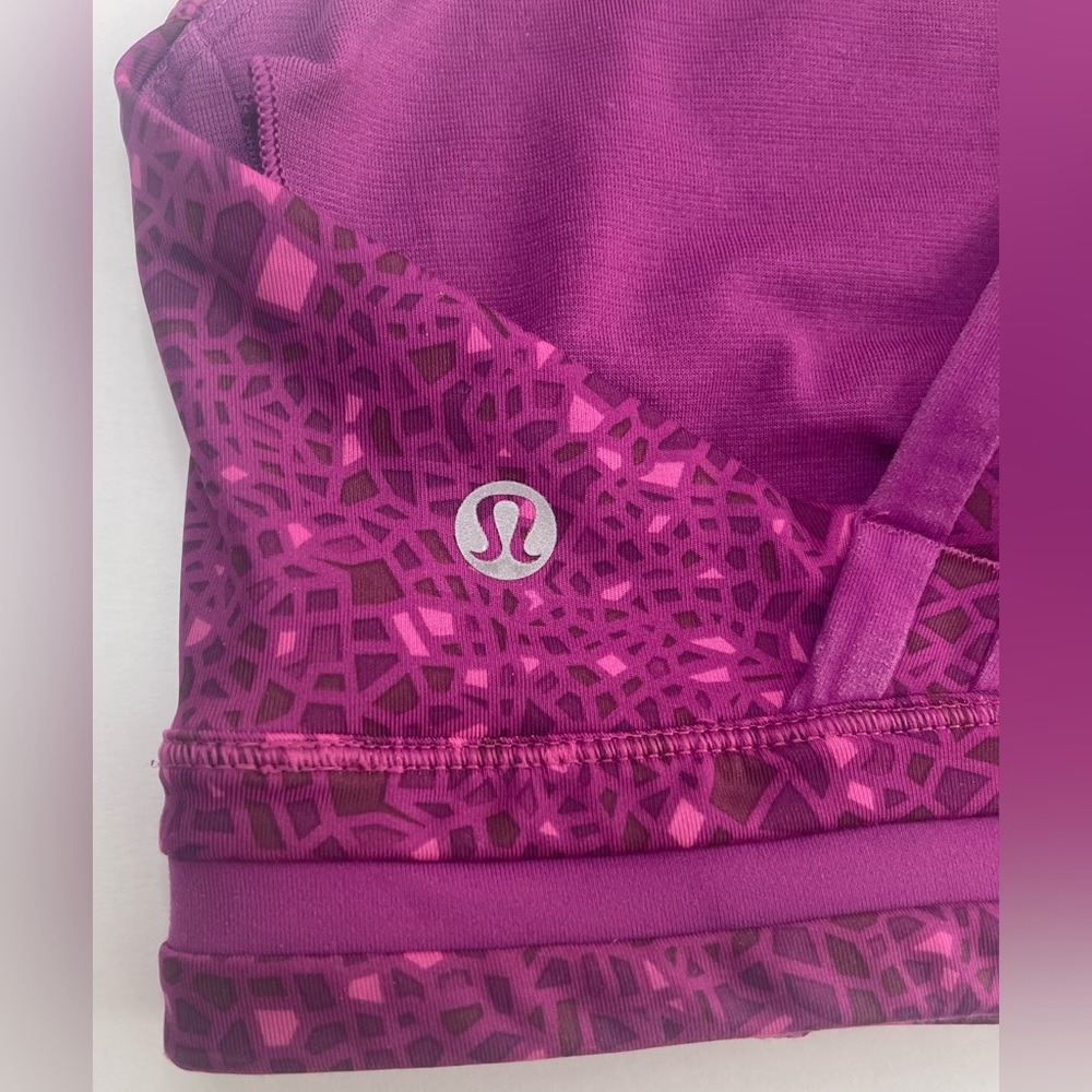 Lululemon Rack Pack Bra Paradise Geo Regal Plum Size 8 - Gem